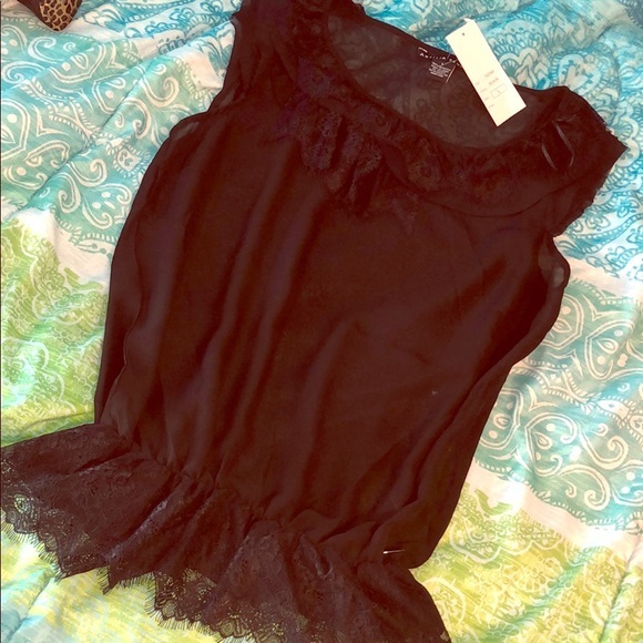 Antilia Femme | Tops | Antila Femme Sheer Lace Top | Poshmark